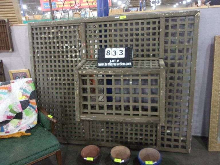 WOODEN RUSTIC WINDOW EGYPTIAN LATTICE - GREEN - Bentley & Associates, LLC