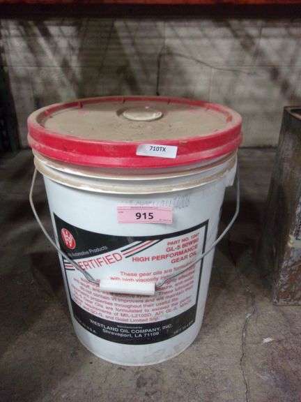 BUCKET: GL-5 80W-90 HIGH PERFORMANCE GEAR OIL - Bentley & Associates, LLC