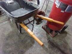 PROJECT SOURCE BLACK METAL WOOD HANDLE WHEELBARROW - Bentley ...