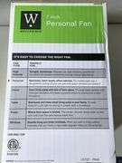 WESTPOINTE 7" PERSONAL FAN - Bentley & Associates, LLC