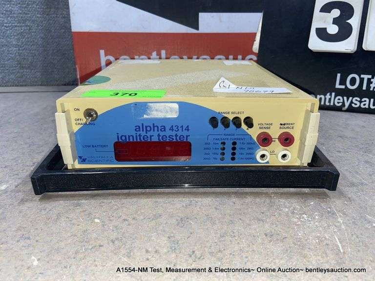 VALHALLA SCIENTIFIC ALPHA 4314 IGNITER TESTER - Bentley & Associates, LLC