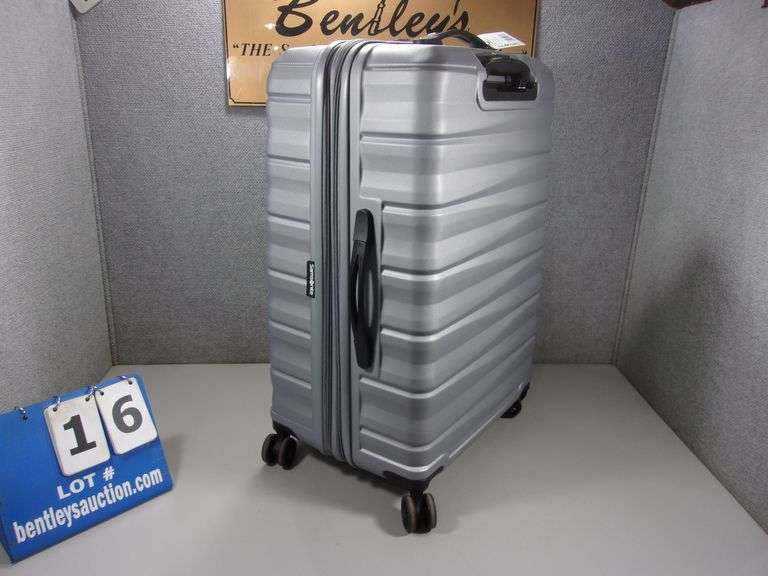 SAMSONITE GRAY HARD SHELL ROLLER SUITCASE - Bentley & Associates, LLC