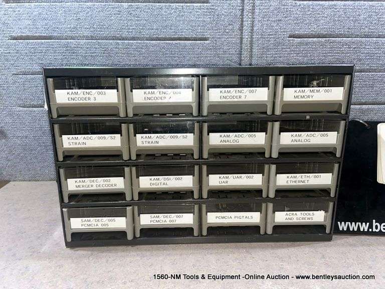 GRAY BOLT BIN W/ 16 BINS - Bentley & Associates, LLC