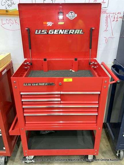 US GENERAL CASTERED 5-DRAWER TOOLBOX - Bentley & Associates, LLC