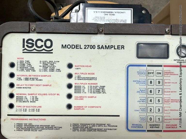 ISCO 2700 SAMPLER - Bentley & Associates, LLC