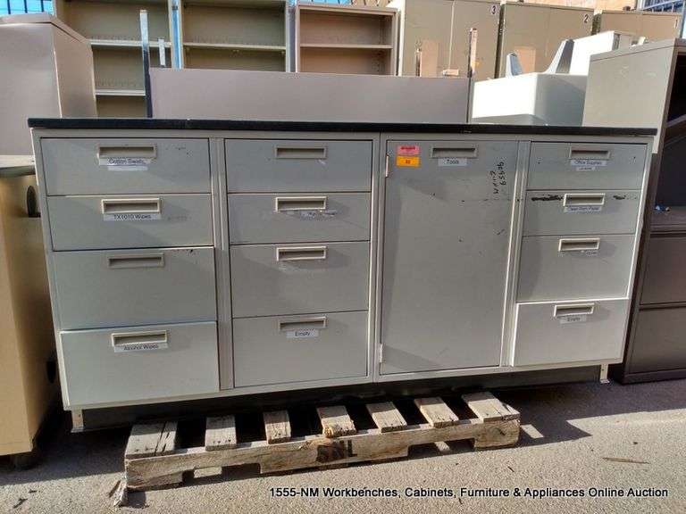 12 DRAWER METAL WORK DESK - Bentley & Associates, LLC