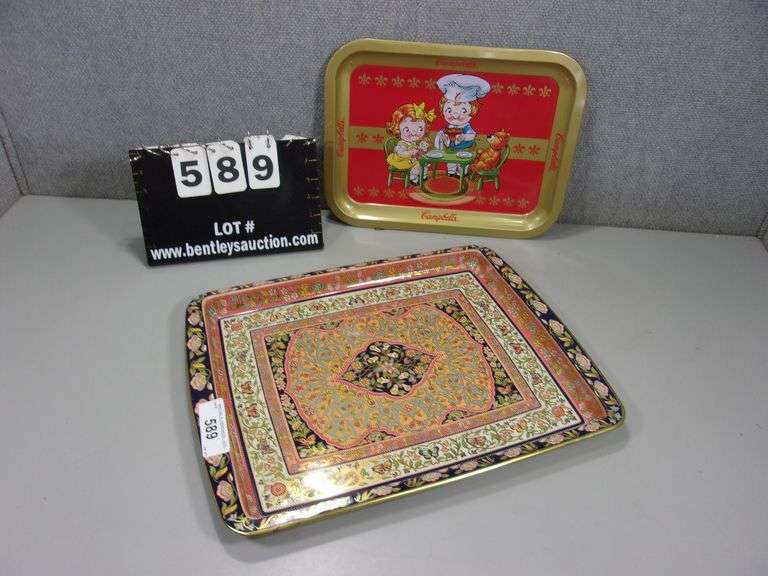 LOT: CAMPBELLS SOUP TRAY & DAHER DESIGN METAL SERVING TRAY - Bentley ...