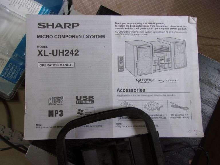 SHARP XL-UH242 MICRO COMPONENT SYSTEM - Bentley & Associates, LLC