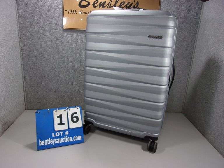 SAMSONITE GRAY HARD SHELL ROLLER SUITCASE - Bentley & Associates, LLC