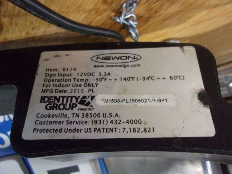 NEWON LED ELECTRIC OPEN SIGN - Bentley & Associates, LLC