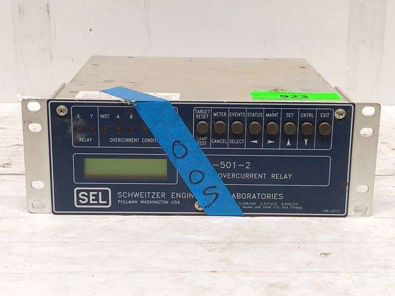 SEL SEL-501-2 OVERCURRENT RELAY - Bentley & Associates, LLC