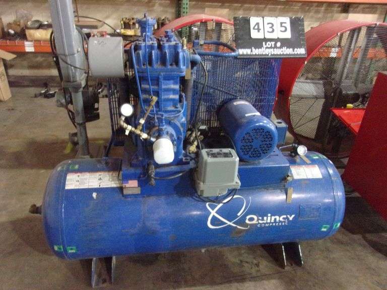 QUINCY 5HP 50 GALLON HORIZONTAL AIR COMPRESSOR - Bentley & Associates, LLC