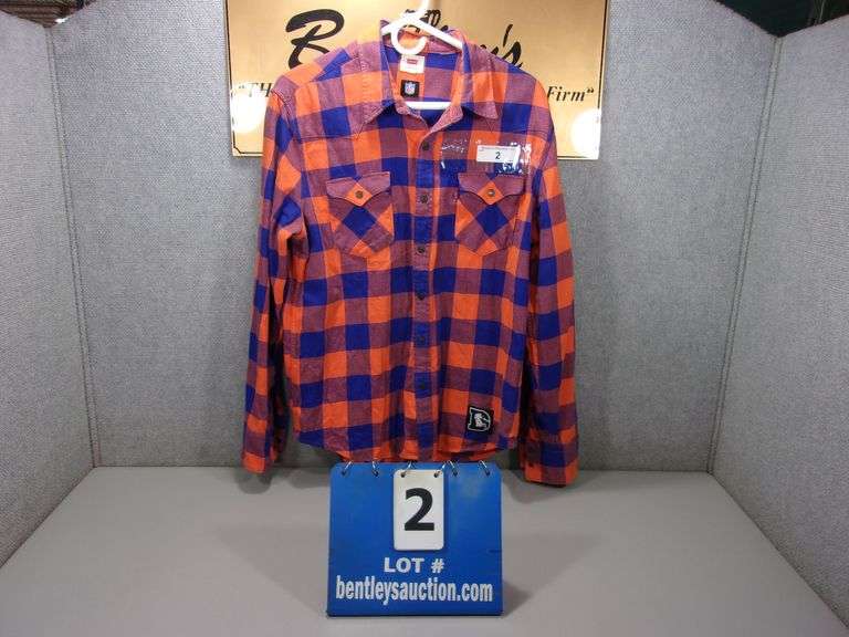 LEVIS NFL FLANNEL BUTTON-DOWN DENVER BRONCOS MEN'S SHIRT - OLD LOGO ...