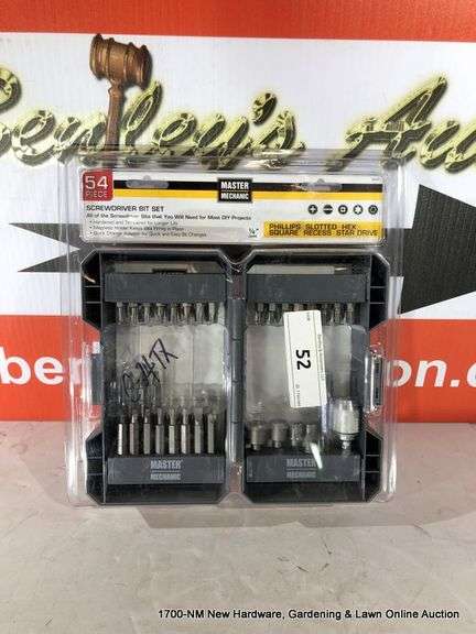 MASTER MECHANIC 54-PIECE SCREWDRIVER BIT SET *AS IS* - Bentley ...