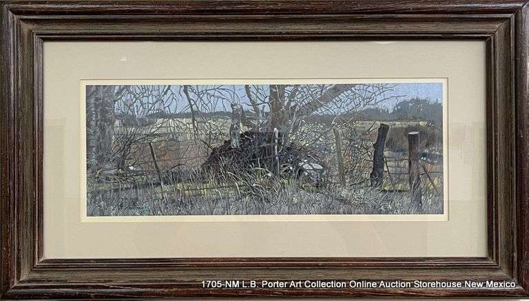 L.B. PORTER, "CHRISTMAS 1990 - HONDO VALLEY", 8 X 20, 1990, ACRYLIC ...