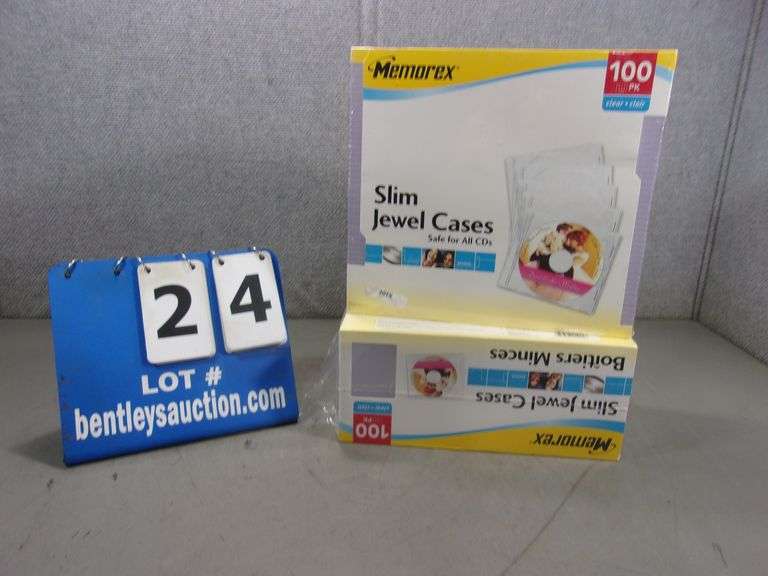 MEMOREX SLIM JEWEL CASES, CLEAR CD CASES- 100 PER PACK (2X MONEY ...