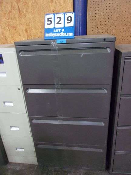 HERMAN MILLER 4-DRAWER LATERAL FILE CABINET-GREY - Bentley & Associates ...