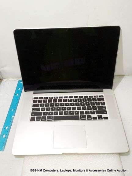 MAC BOOK PRO LAPTOP MODEL: 1398 (NO POWER CORD, MISSING PARTS ...