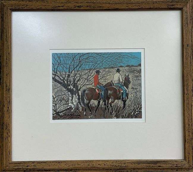 L.B. PORTER, "TWO RIDERS", 6 X 8, 2010, ACRYLIC PAINTING - Bentley ...