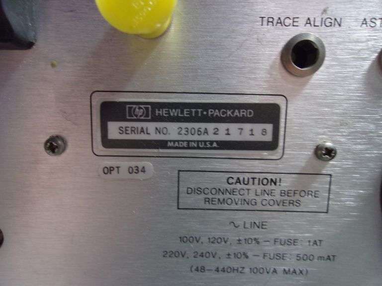 HP 1740A OSCILLOSCOPE - Bentley & Associates, LLC