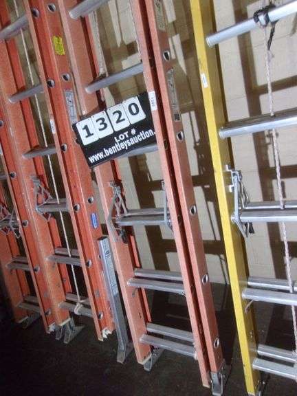 SUNSET LADDER EASYLIFT 300 28' FIBERGLASS EXTENSION LADDER - ORANGE ...