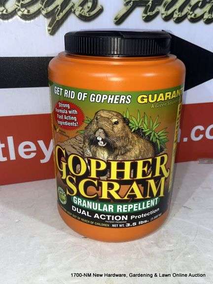 GOPHER SCRAM REPELLENT, 3.5 LBS *AS IS* - Bentley & Associates, LLC