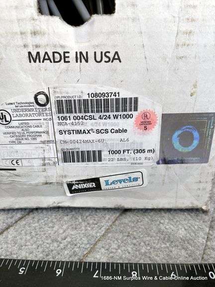 LUCENT SYSTIMAX SCS CABLE-GREY - Bentley & Associates, LLC