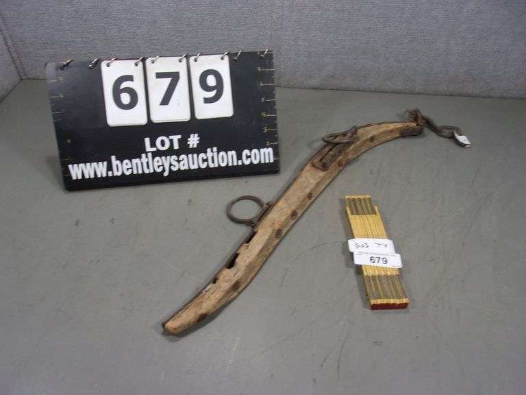 LUFKIN EXPANDABLE METER STICK & ANTIQUE FARM TOOL - Bentley ...