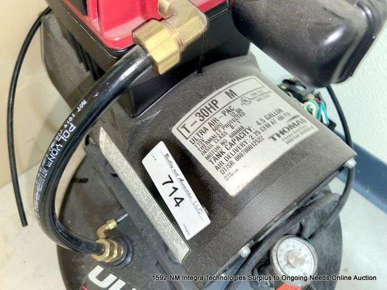 THOMAS ULTRA AIR PAC COMPRESSOR - Bentley & Associates, LLC