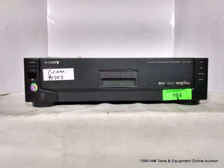 SONY SVO 2000 VCR - Bentley & Associates, LLC