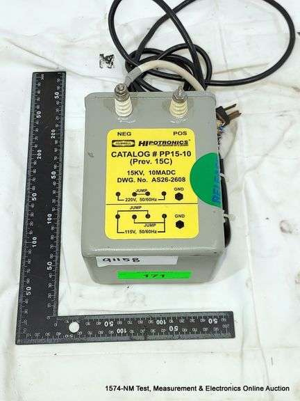 HUBBELL PP15-10 TRANSFORMER - Bentley & Associates, LLC