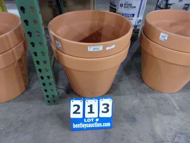 DEROMA LARGE CLAY FLOWR POTS (2X MONEY) - Bentley & Associates, LLC