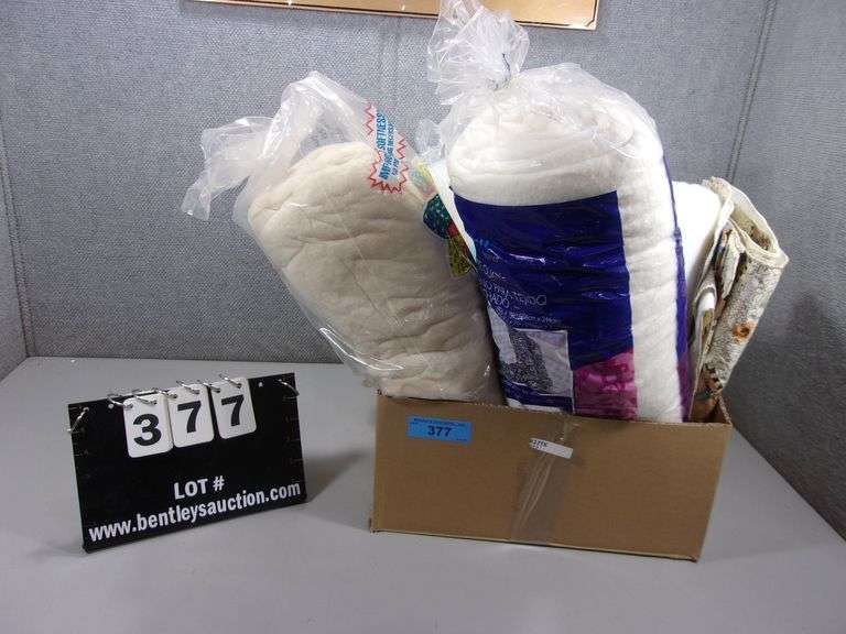 BOX: MIXED SEWING STUFFING & MATERIAL - Bentley & Associates, LLC
