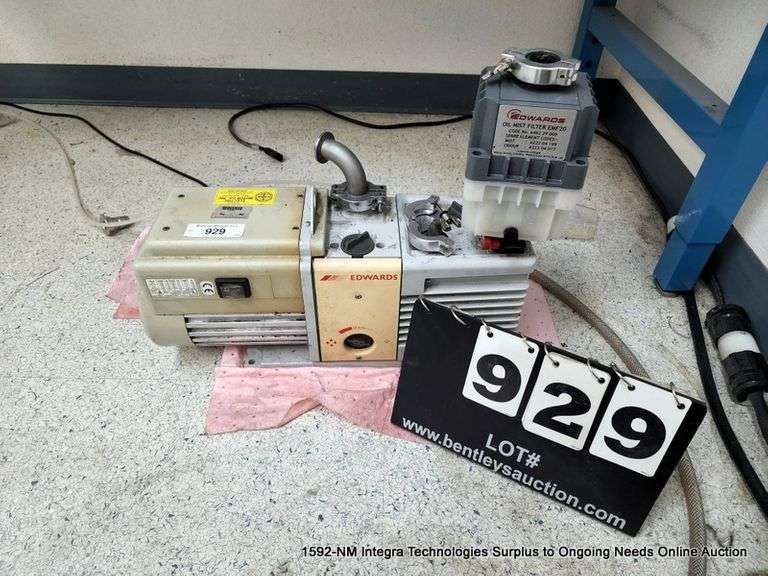 EDWARDS RV-12 VACUUM PUMP - Bentley & Associates, LLC