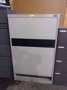 WRIGHT LINE BEIGE METAL ORGANIZER CABINET W/ ROLL UP DOOR - Bentley ...