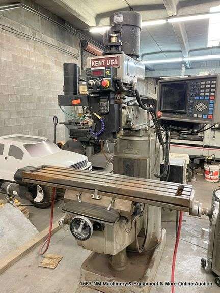 KENT USA M CNC VERTICAL MILLING MACHINE, MITUTOYO MILLSTAR III DIGITAL ...