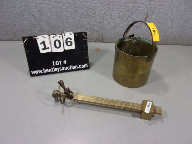 FAIRBANKS BRASS BEAM & BUCKET GRAIN SCALE - Bentley & Associates, LLC
