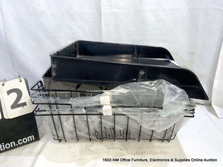 STACK: WIRE BASKETS & (2) DESK ORGANIZERS FOR PAPER - Bentley ...