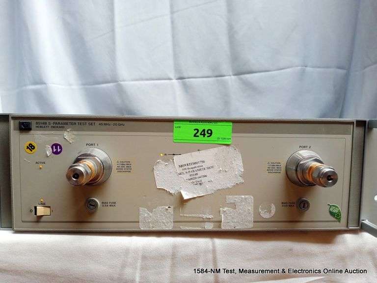 HP 8514B S-PARAMETER TEST SET - Bentley & Associates, LLC