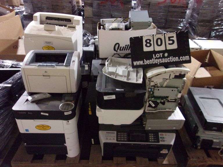 PALLET: MIXED PRINTERS, DRIVERS, VCR'S - Bentley & Associates, LLC