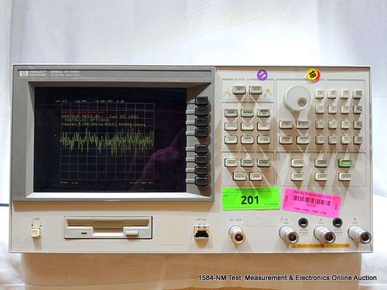 HP 8751A NETWORK ANALYZER - Bentley & Associates, LLC