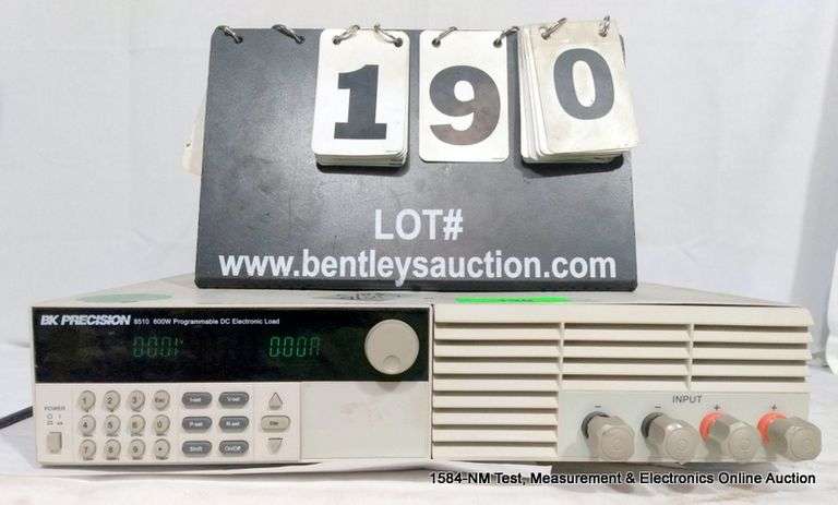 BK PRECISION 8510 600W PROGRAMMABLE DC ELECTRONIC LOAD - Bentley ...