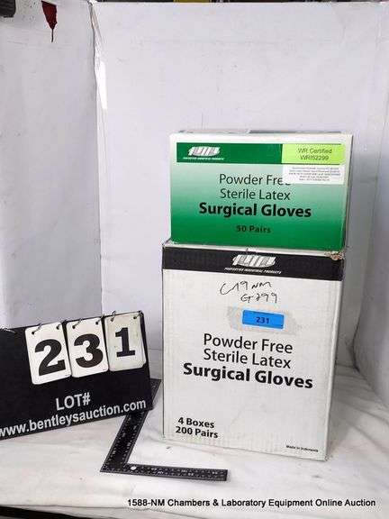 BOX: SURGICAL GLOVES - STERILE LATEX POWDER FREE (4X MONEY) - Bentley ...