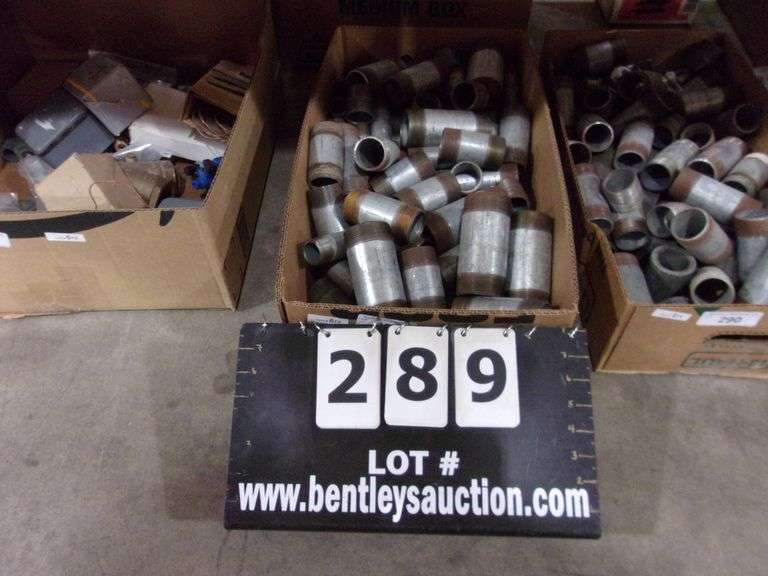 BOX: ASSORTED PIPE FITTINGS/CONNECTORS - ASSORTED THREAD SIZE - Bentley ...