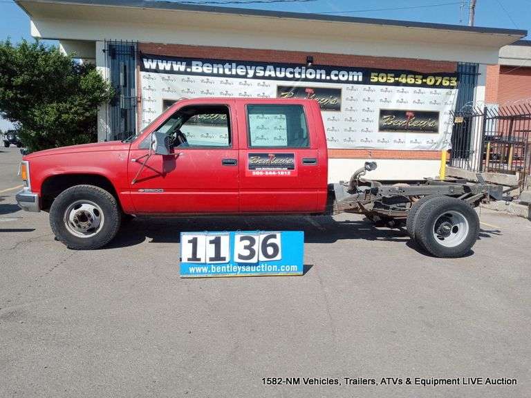 2000 CHEVROLET GMT-400 3500 CREW CAB CHASSIS ~ 3500 (1 ton) 92,665 ...