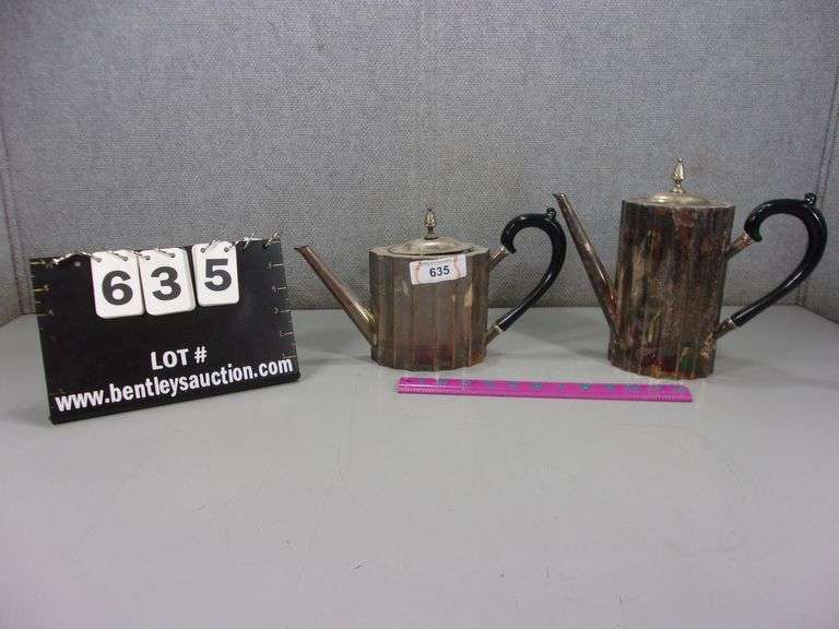 LOT 2: GODINGER SILVER METAL TEA PITCHERS - Bentley & Associates, LLC