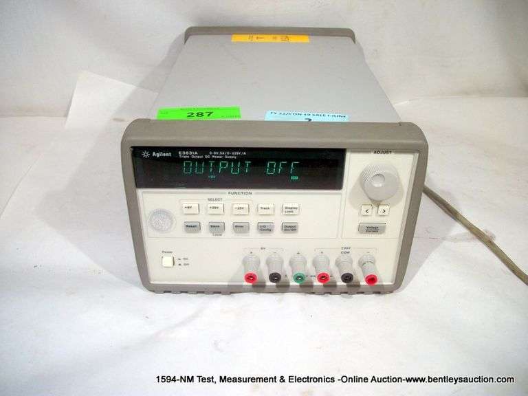 AGILENT E-3631A TRIPLE OUTPUT P.S. - Bentley & Associates, LLC