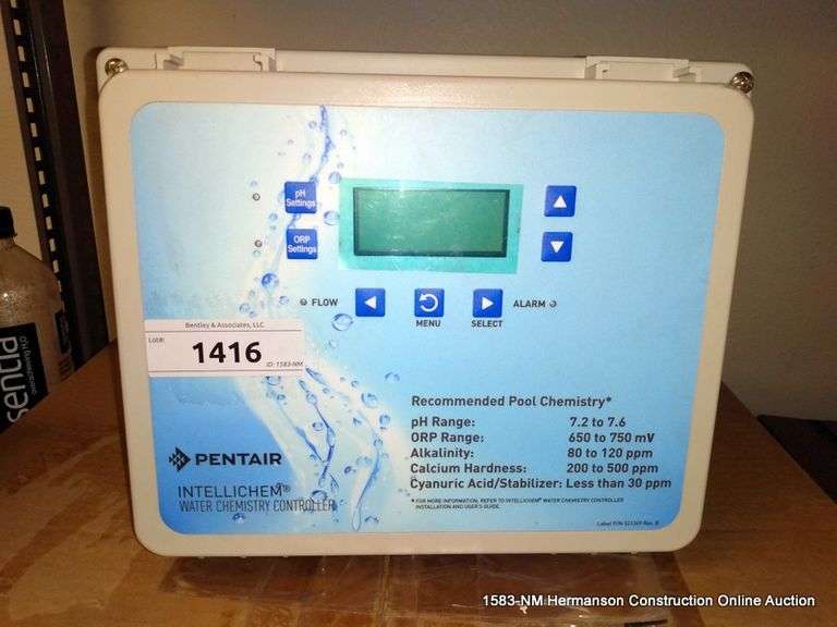 PENTAIR INTELLICHEM WATER CHEMISTRY CONTROLLER - Bentley & Associates, LLC