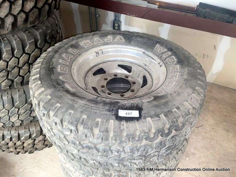 8-HOLE RADIAL BAJA WIDETRACK TIRES W/ RIMS 33X12.50 R16.5LT (3X MONEY ...