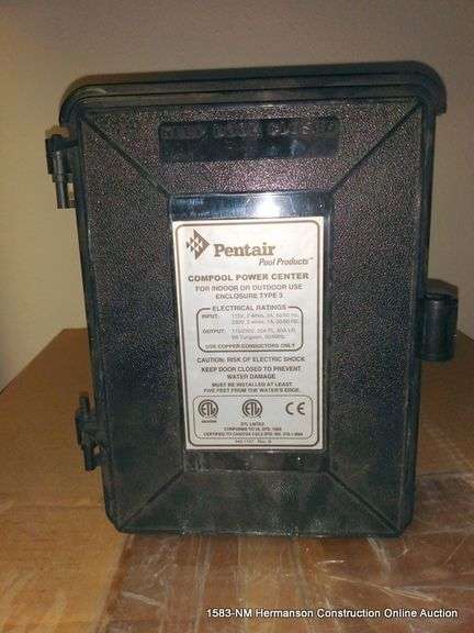 PENTAIR COMPOOL LX820 POWER CENTER - Bentley & Associates, LLC